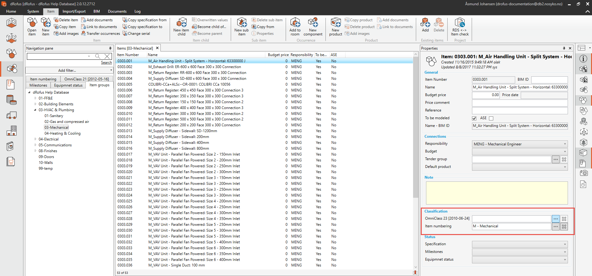 Set Classification on Component and System Component